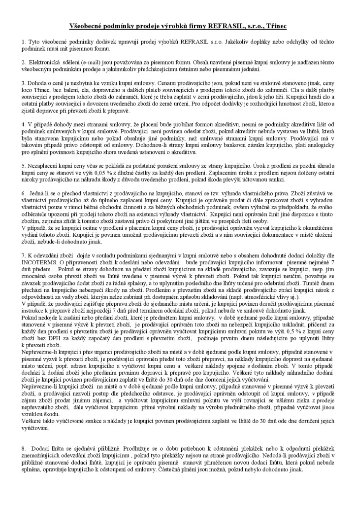 Ke stažení | Refrasil s.r.o.